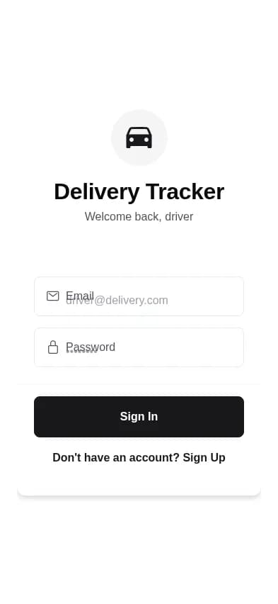 Driver Delivery Tracker