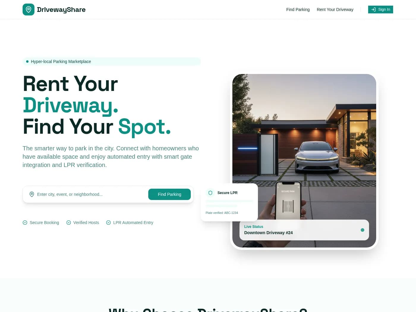 DrivewayShare Marketplace