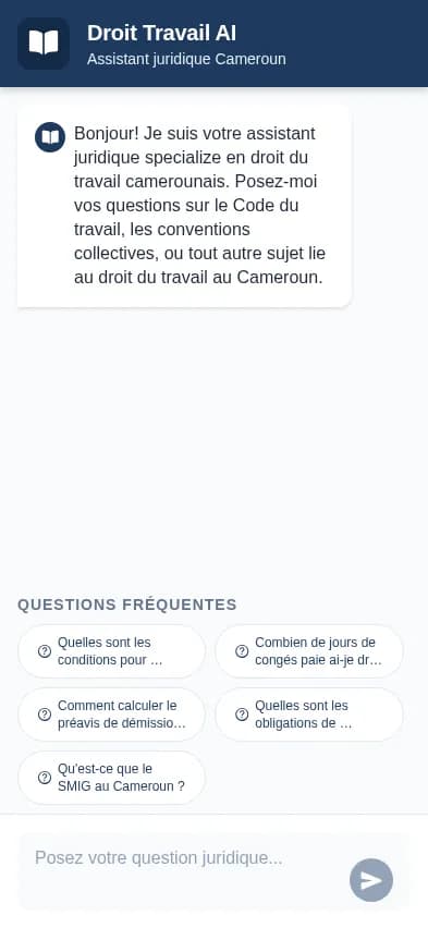 Droit Travail AI Cameroun