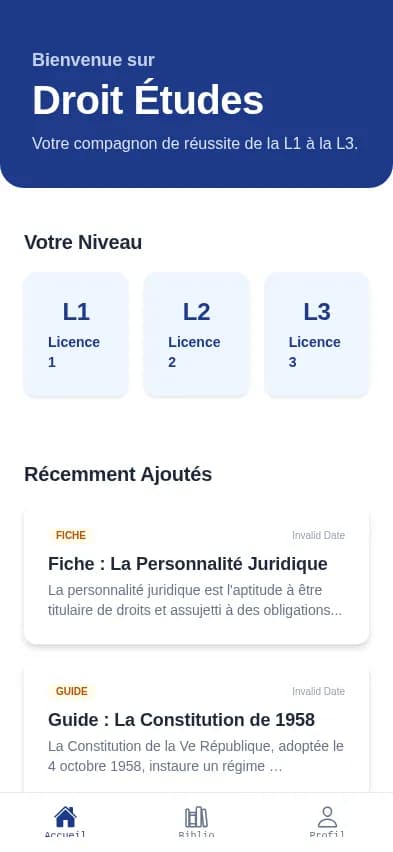 Droit Études Mobile