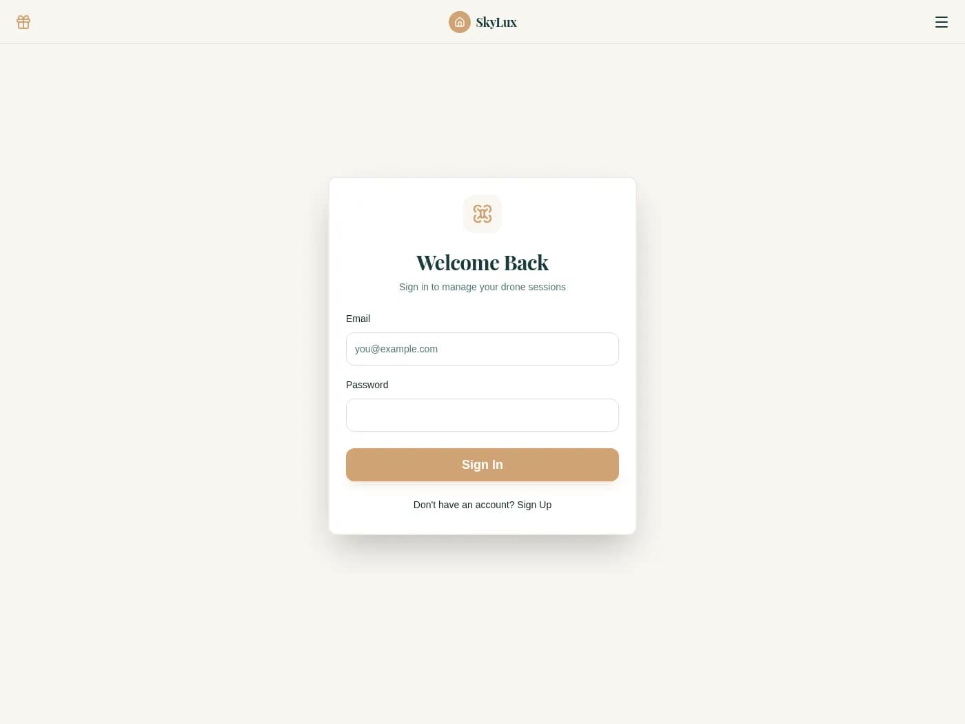Drone Booking Experience