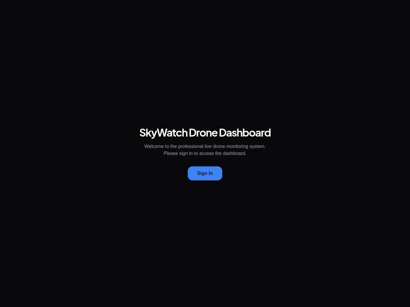 Live Drone Control Dashboard