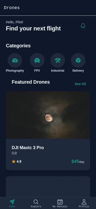 DroneLocation Mobile App