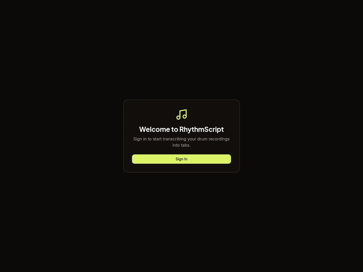 Drum Tab Generator