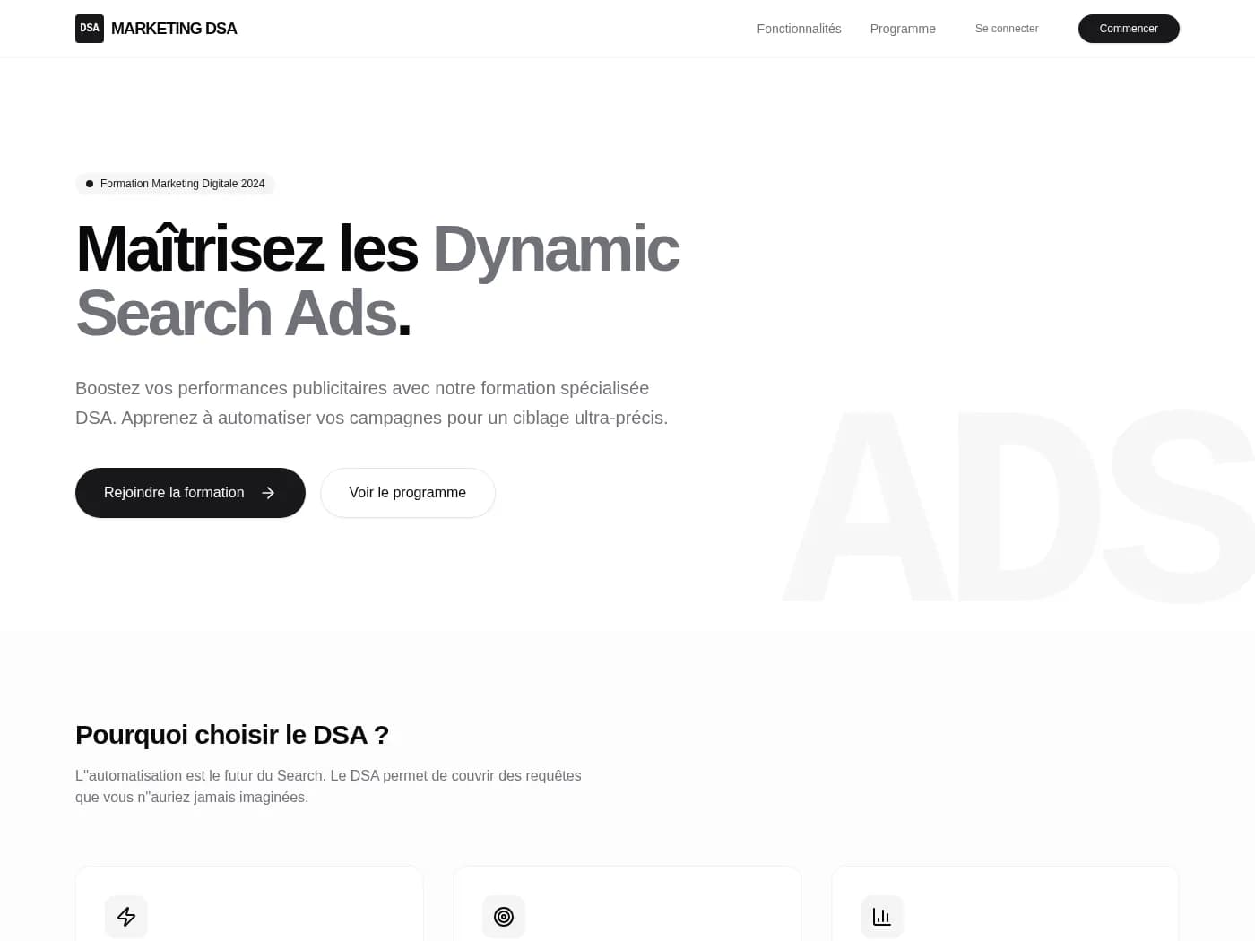 DSA Marketing Training