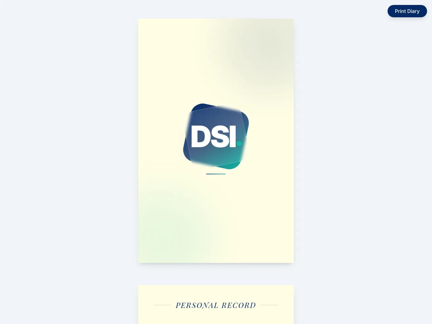 DSI Print Diary