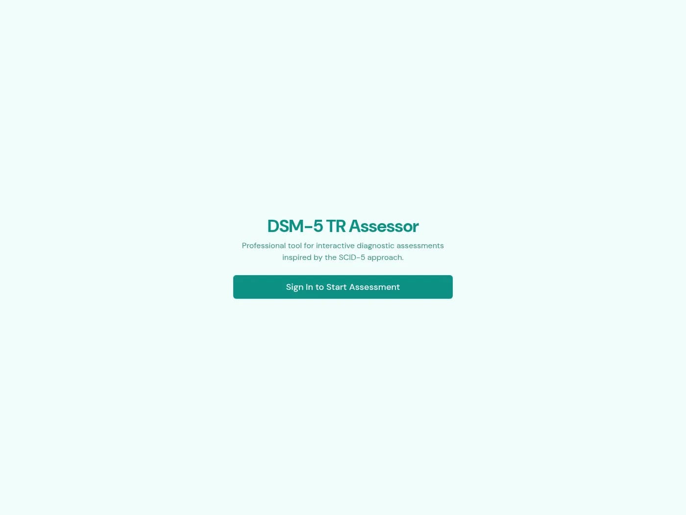 DSM-5 Diagnostic Assessor