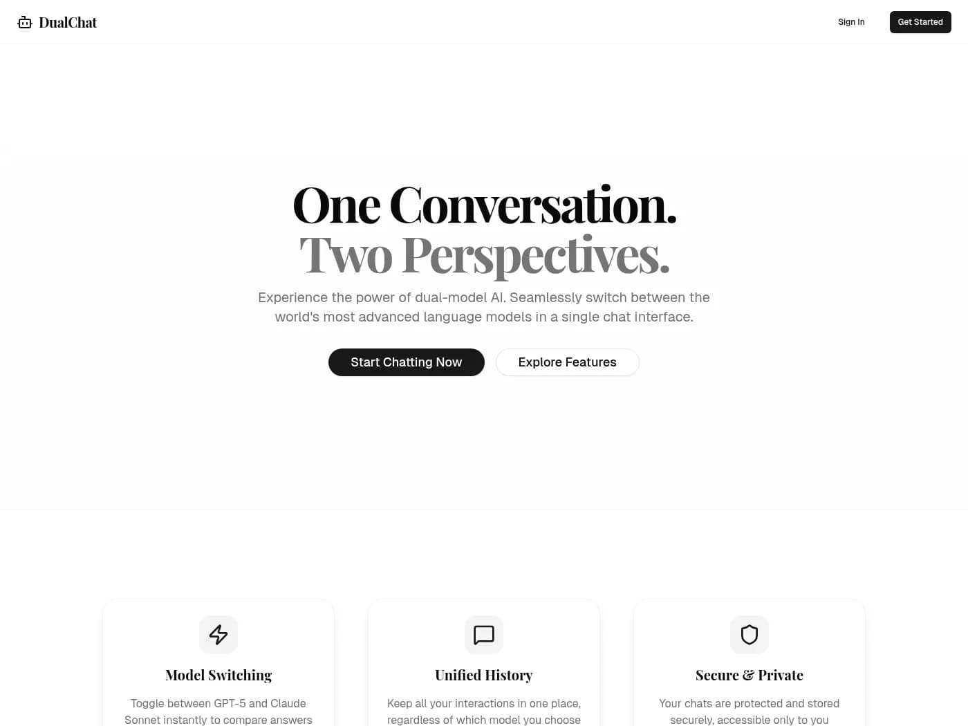 Dual Model Chatbot