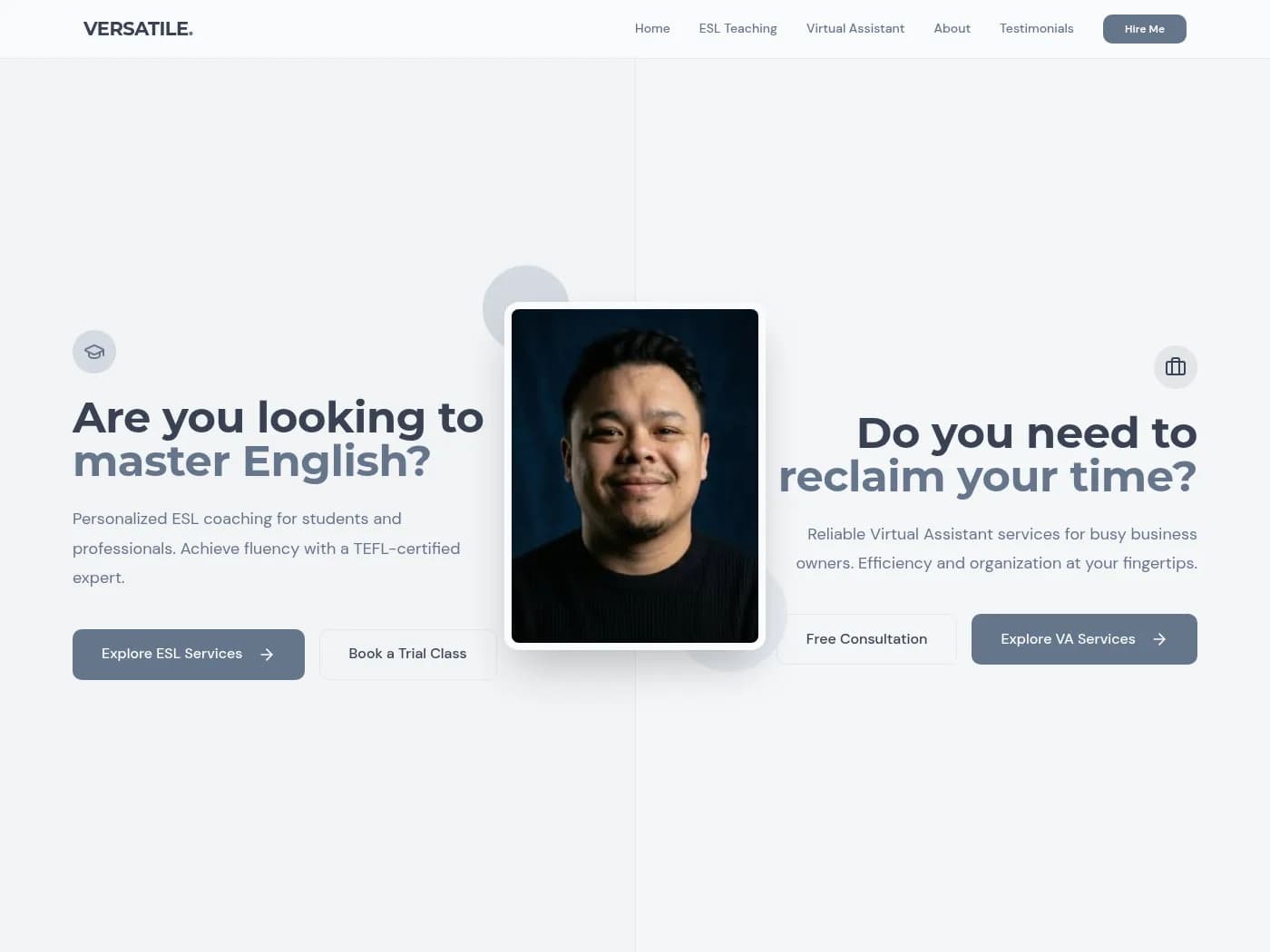 Dual Service Portfolio Site