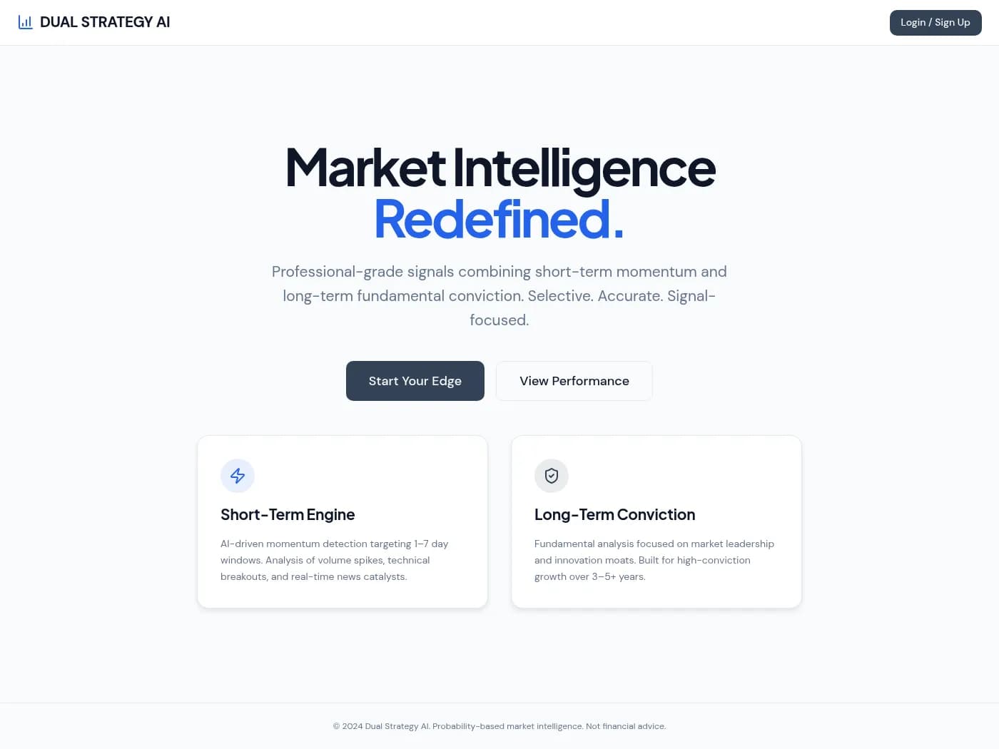 Dual Strategy AI Signals