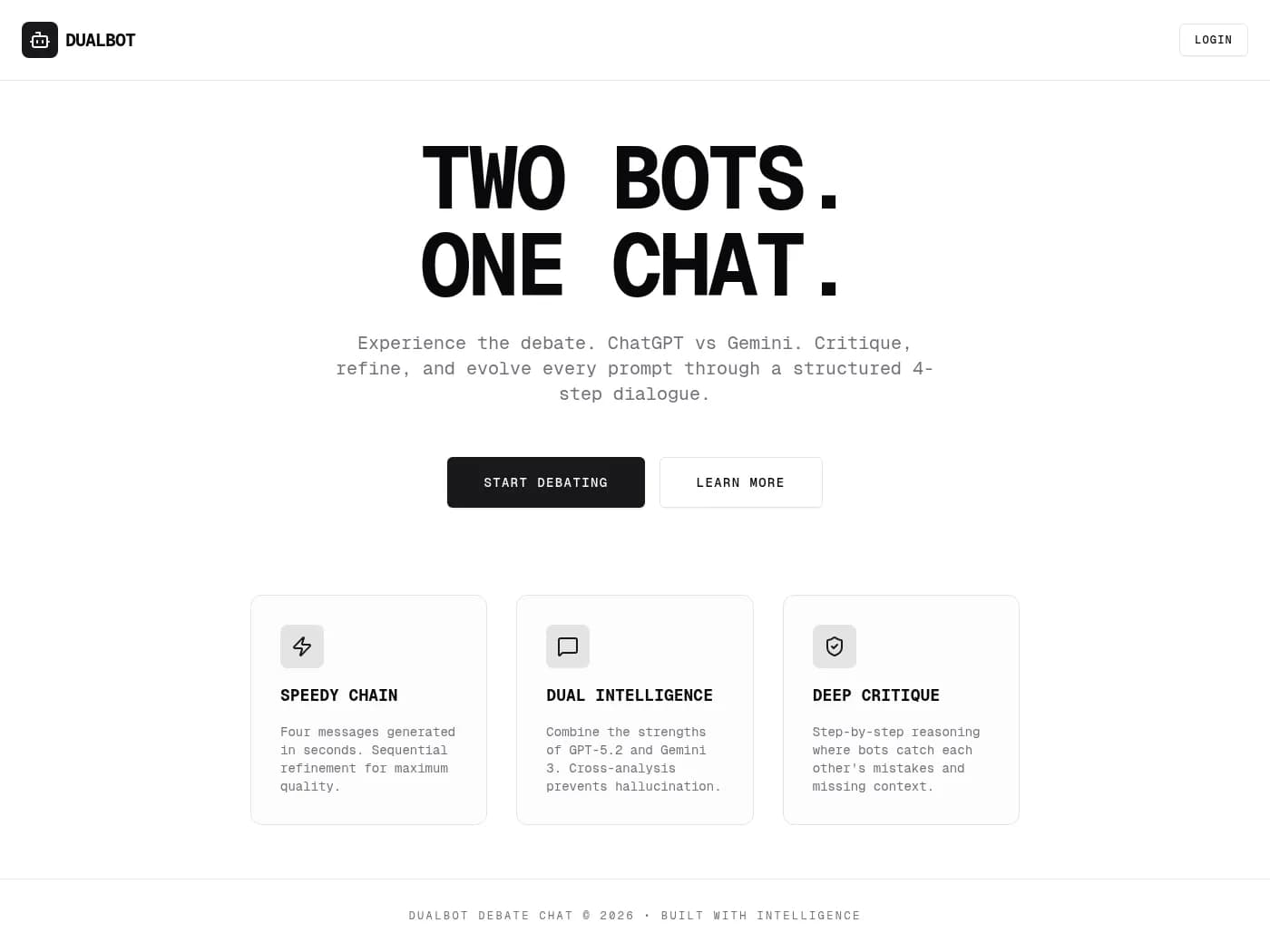 DualBot Debate Chat