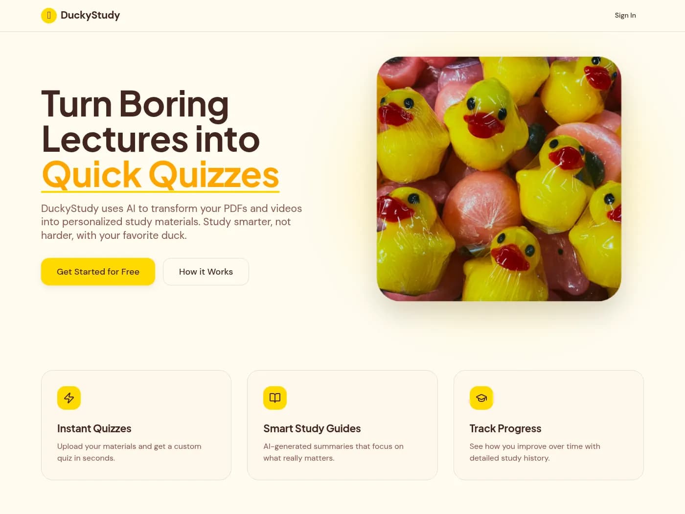 DuckyStudy Quiz Maker