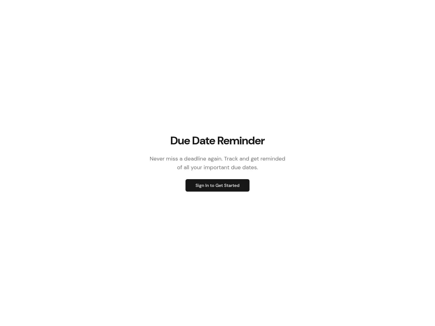 Due Date Reminder