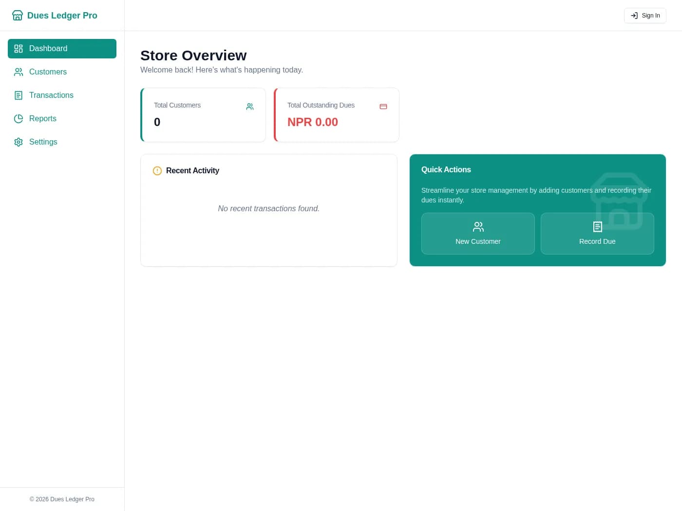 Dues Ledger Pro