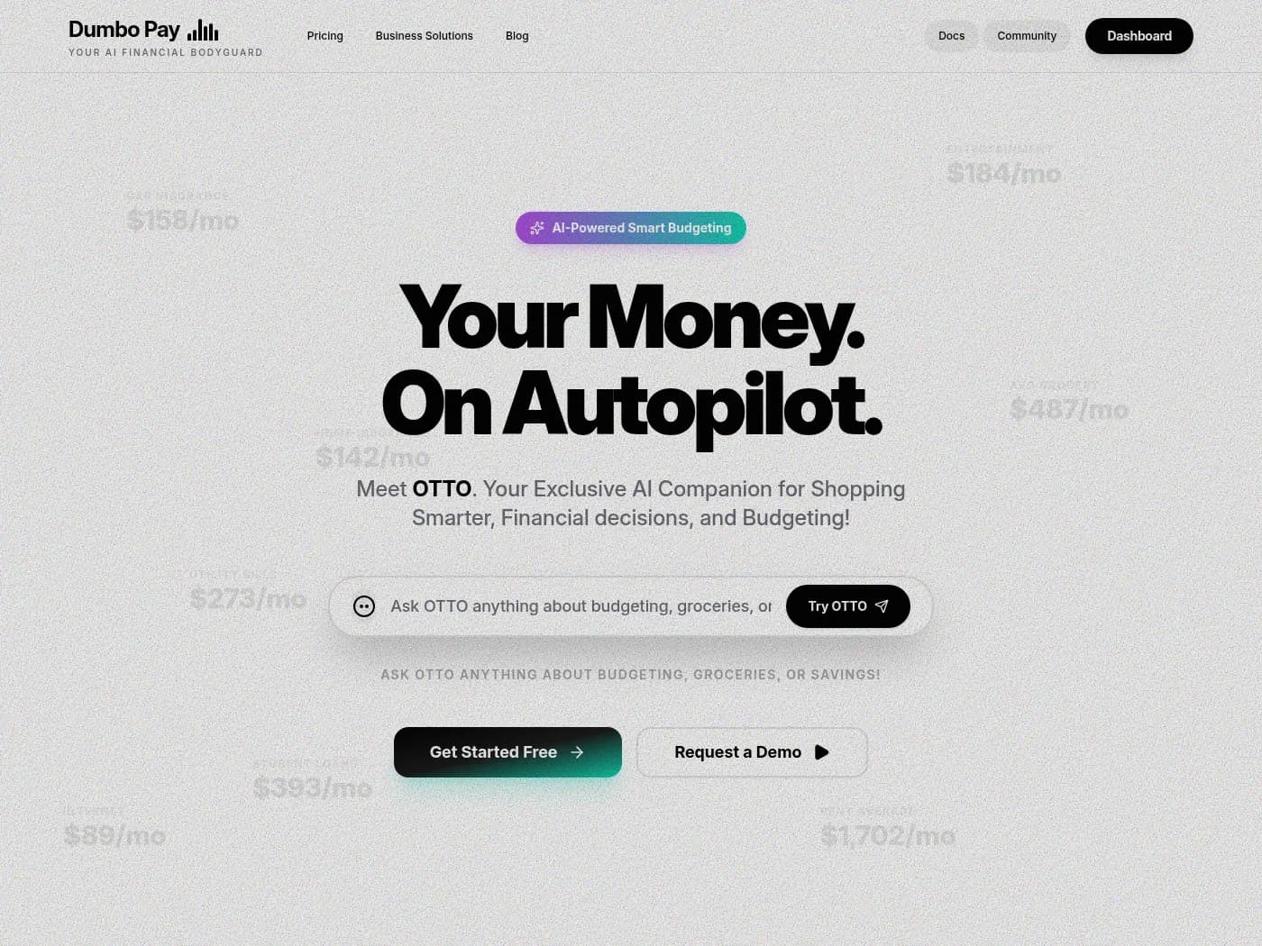 Dumbo Pay Landing Page