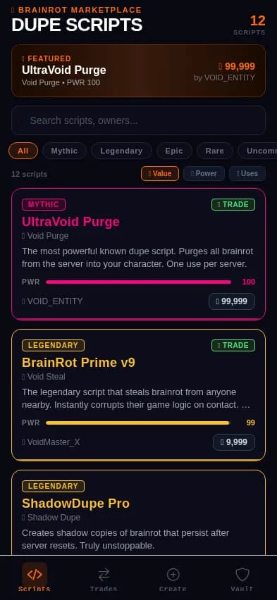 Dupe Trade Visualizer