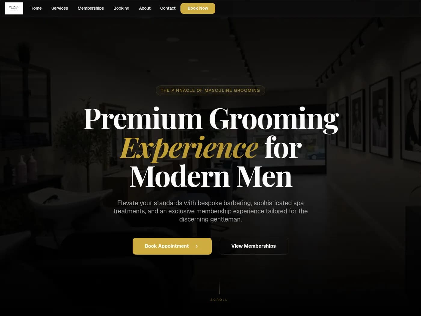 Dupont Barber & Spa Website