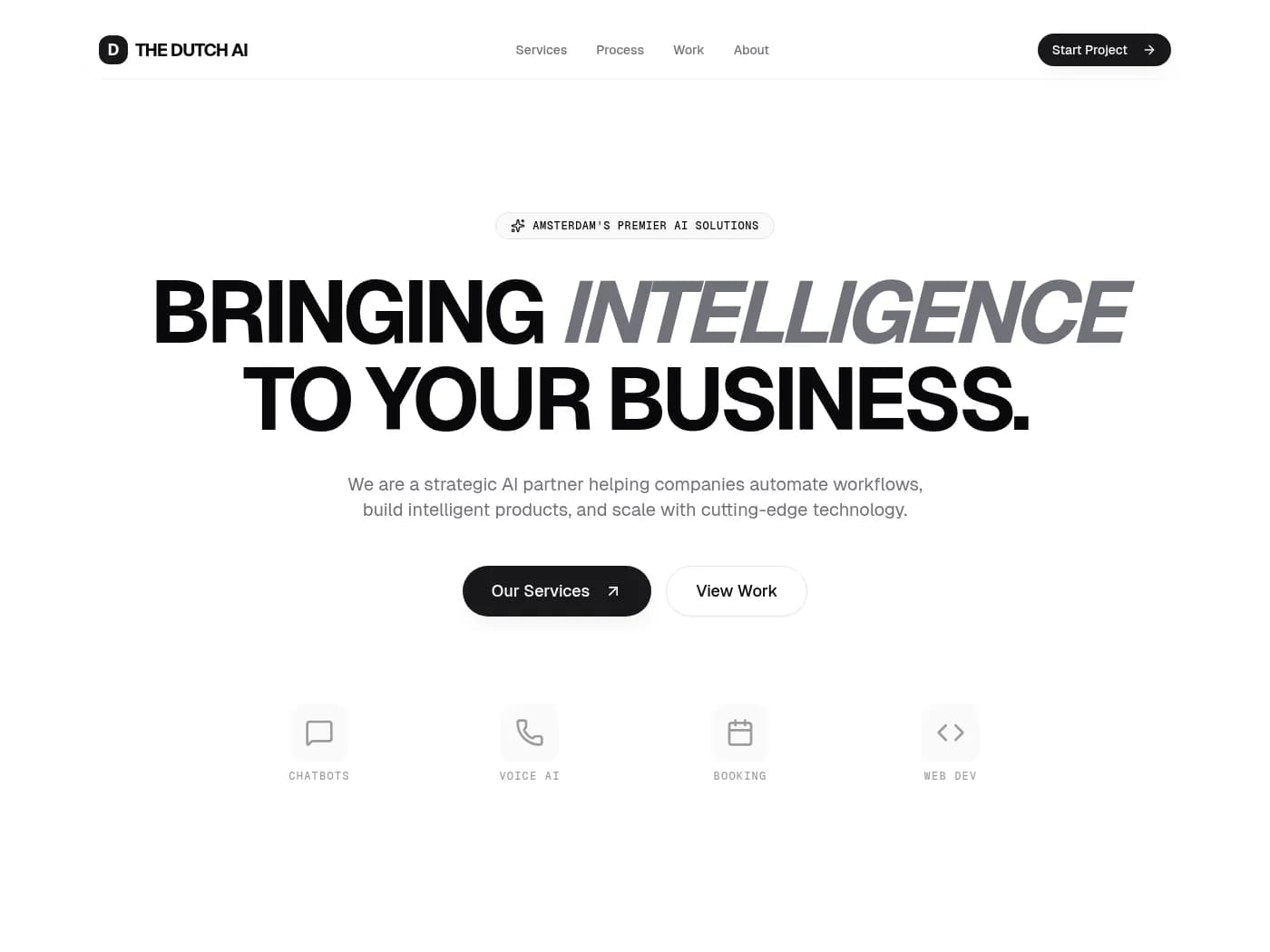 Dutch AI Agency Landing