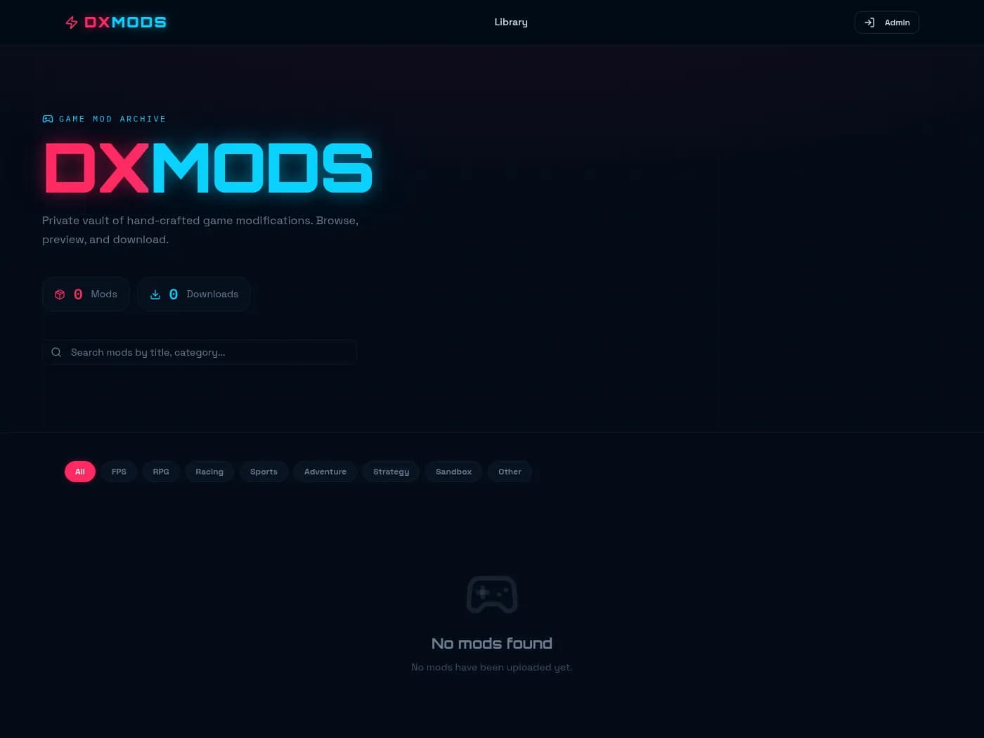 DXMODS Game Upload Hub