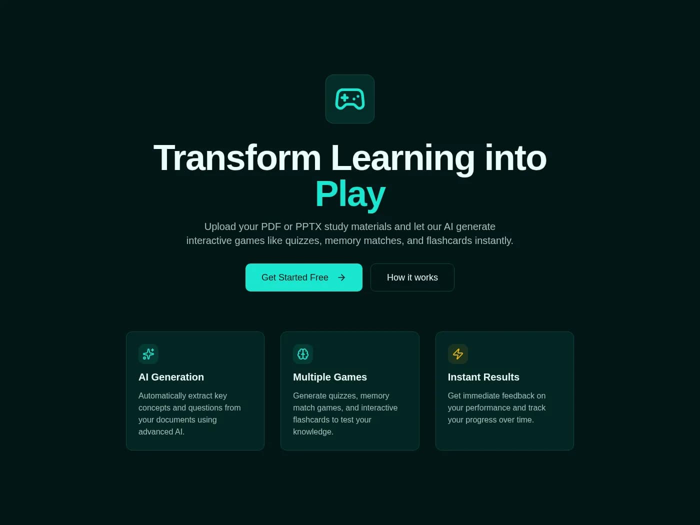 Dynamic Game Creator
