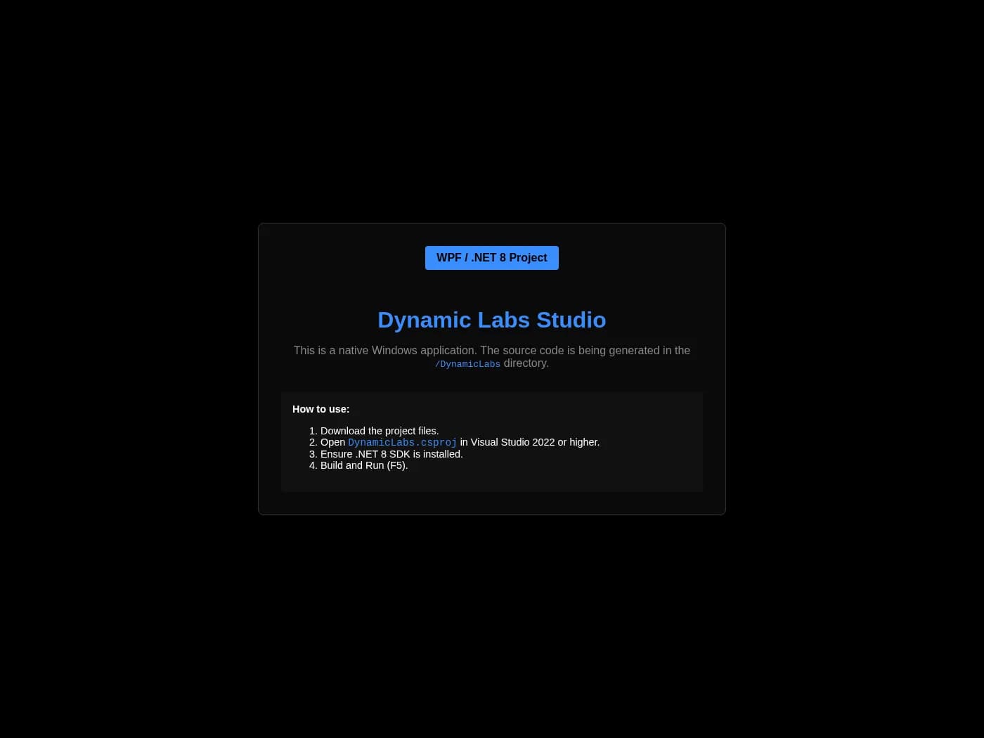 Dynamic Labs Studio