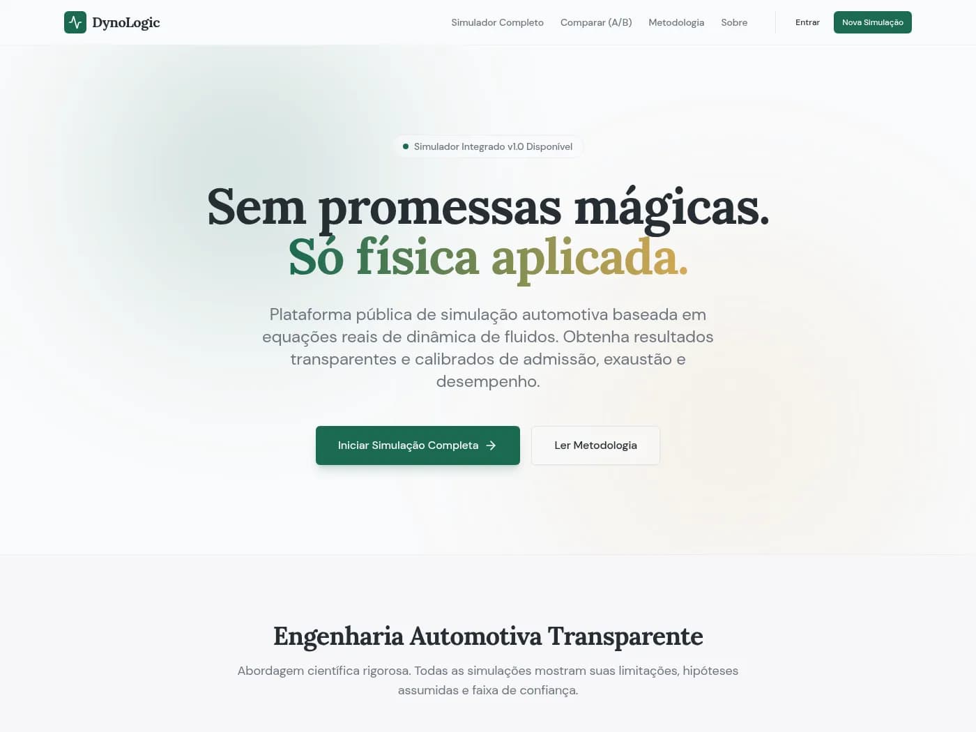 DynoLogic Simulador Automotivo
