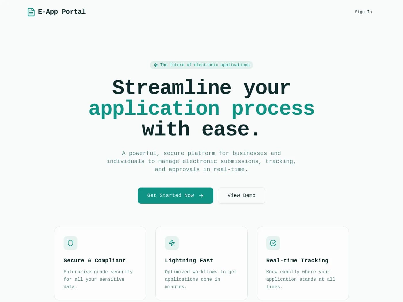 E-App Portal