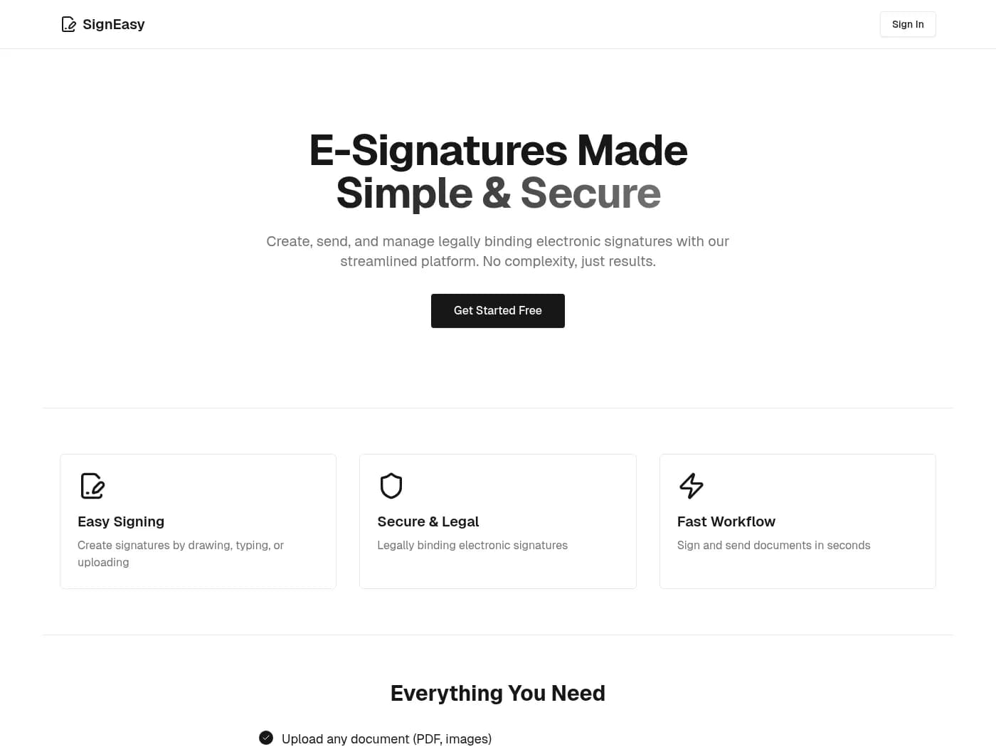 SignEasy Tool