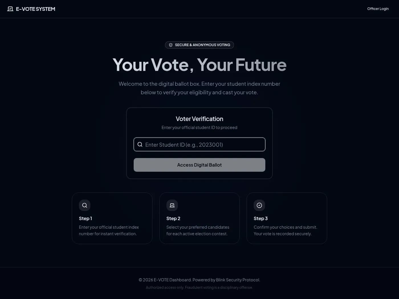 E-Vote Dashboard