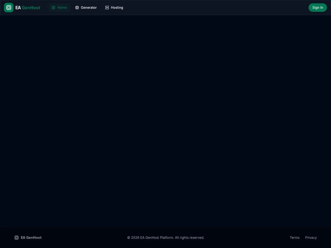EA GenHost Dashboard