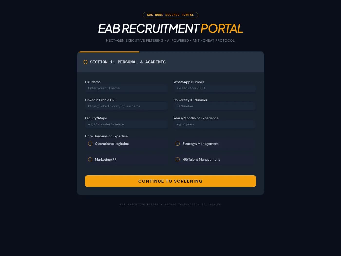 EAB Recruitment Portal