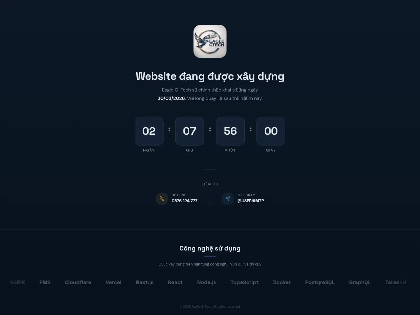 Eagle G-Tech Launch Page