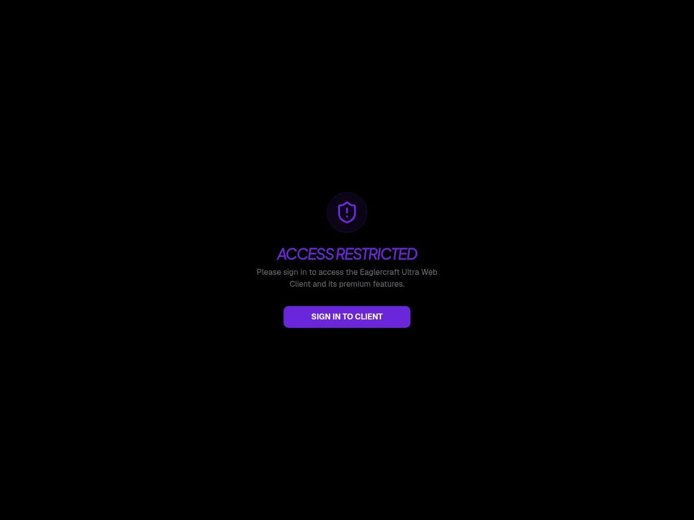 Eaglercraft Ultra Web Client