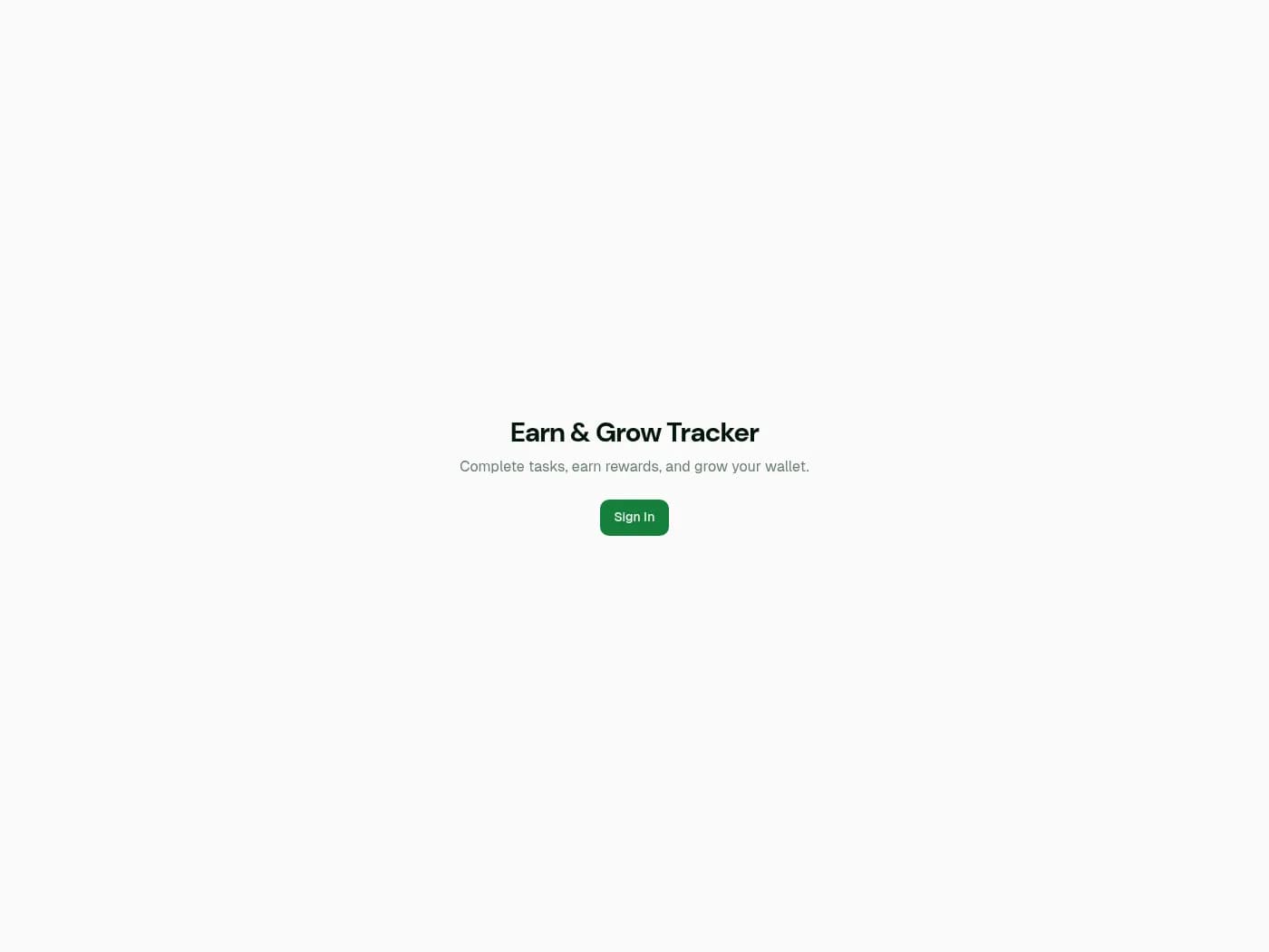 Earn & Grow Tracker