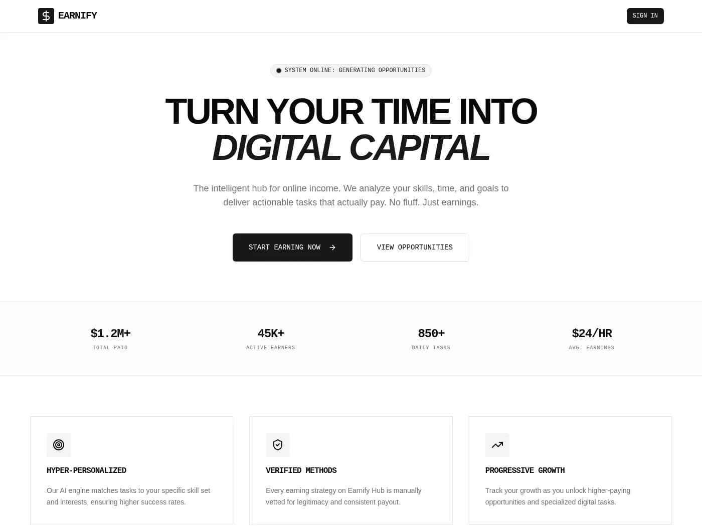Earnify Hub