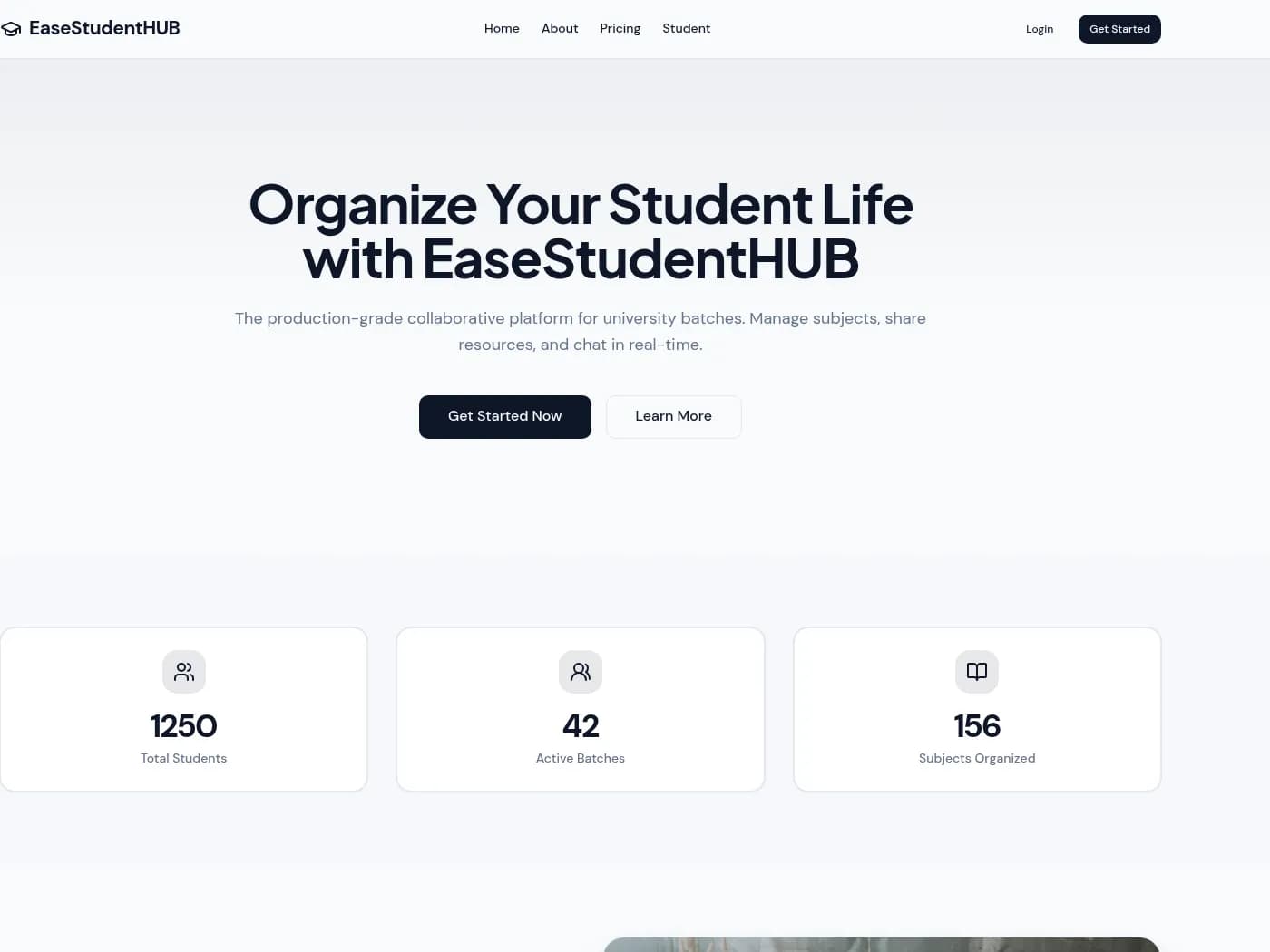 EaseStudentHUB Web Platform