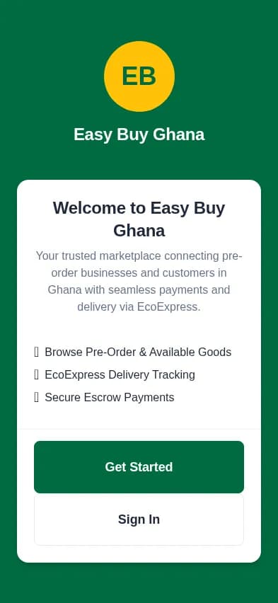 Easy Buy Ghana MVP