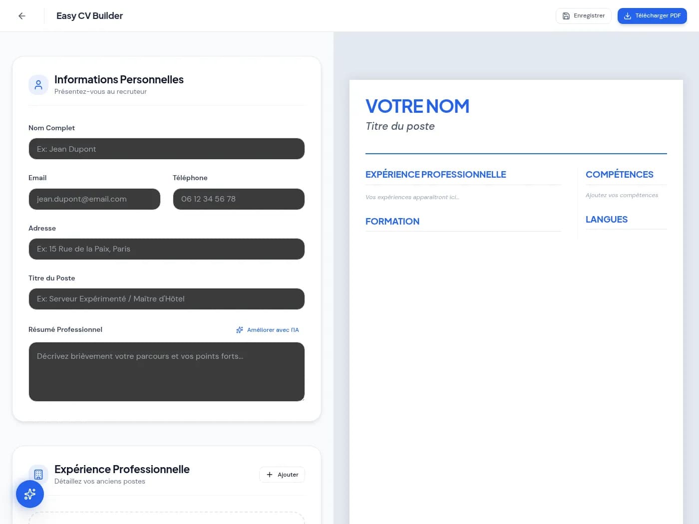 Easy CV Builder