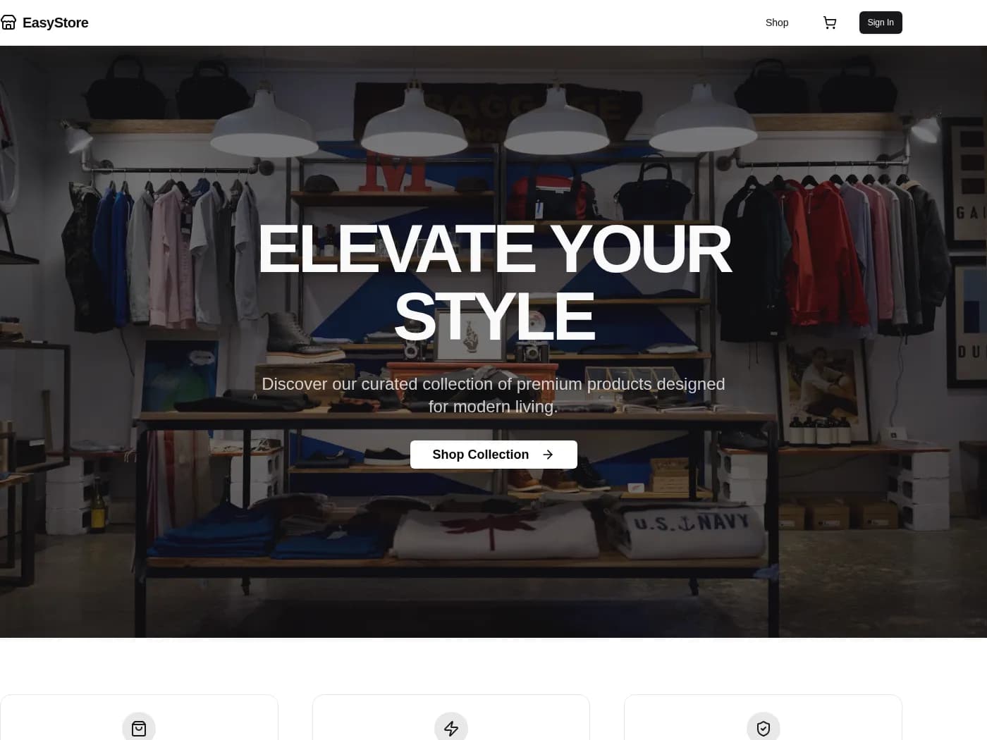 Easy E-Commerce Builder