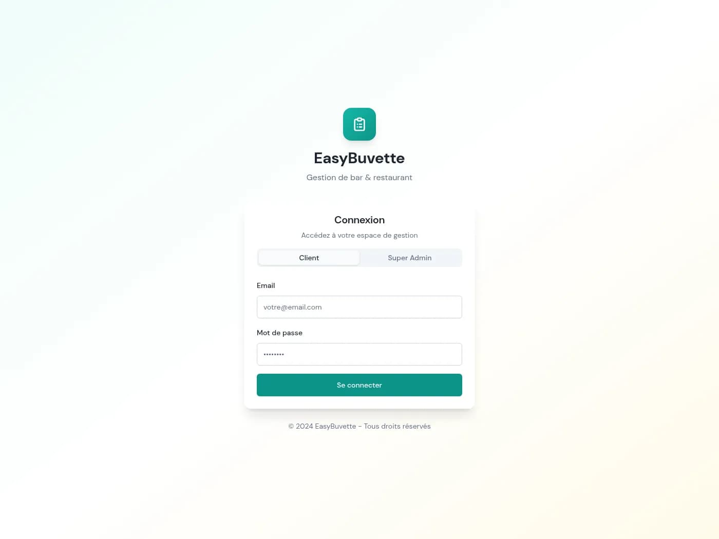 EasyBuvette SaaS