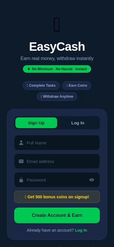 EasyCash Withdrawals