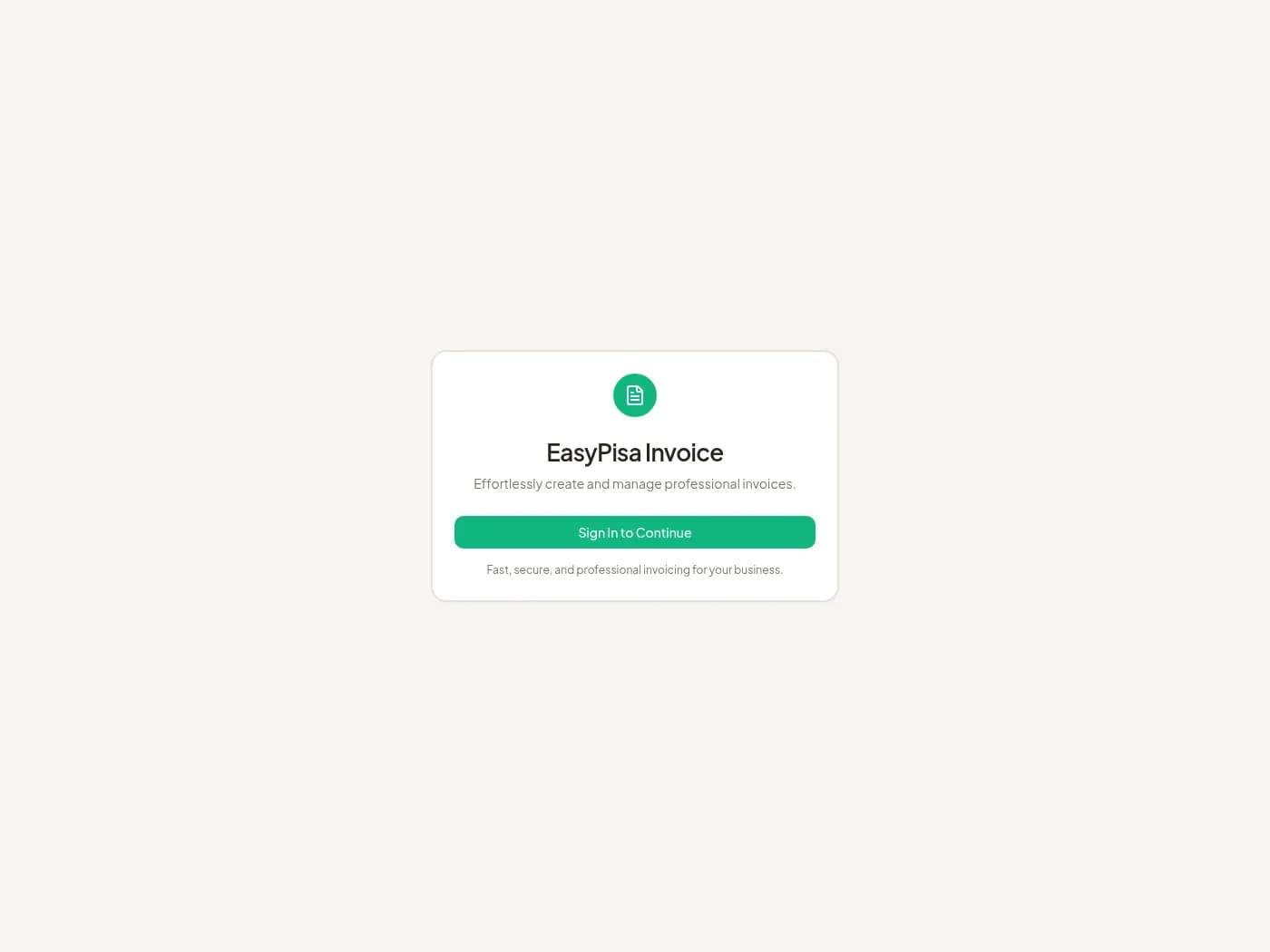 EasyPisa Invoice Generator
