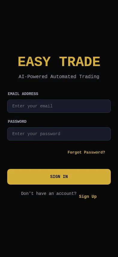 EasyTrade AI Mobile Platform