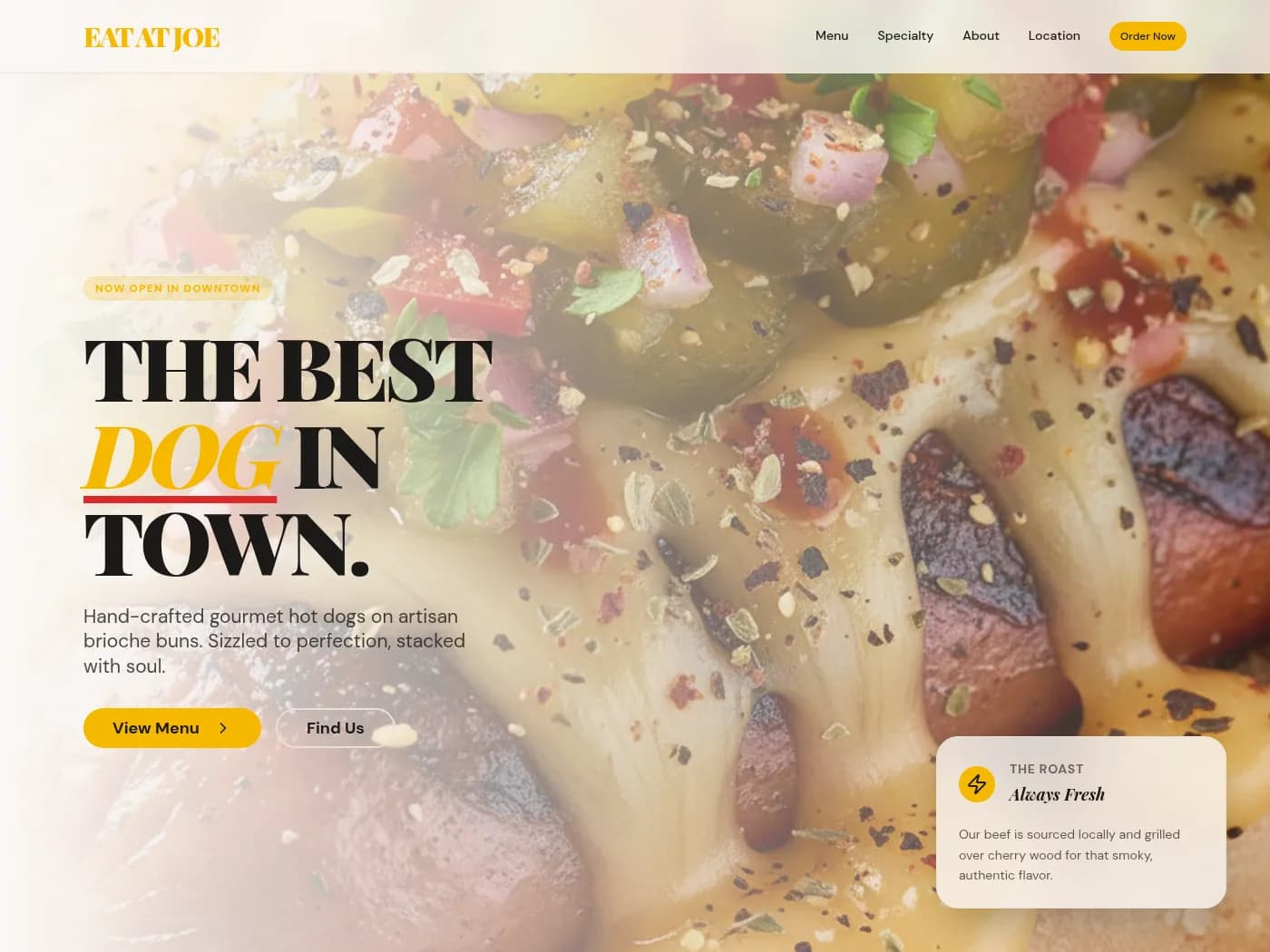 Eat at Joe Website