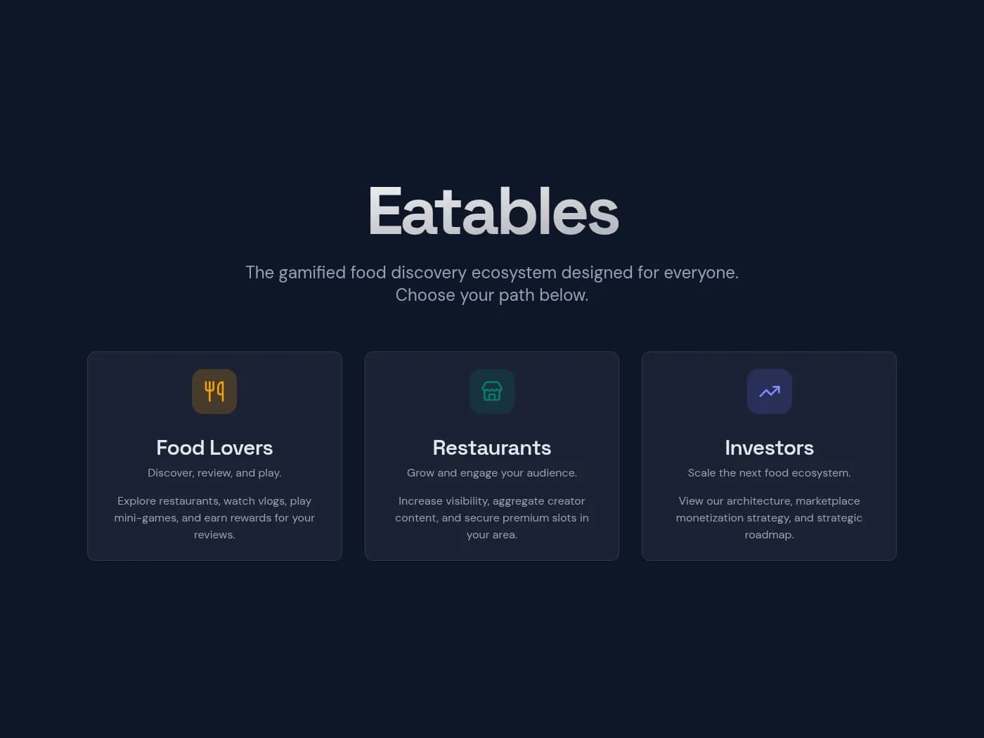 Eatables Landing Page