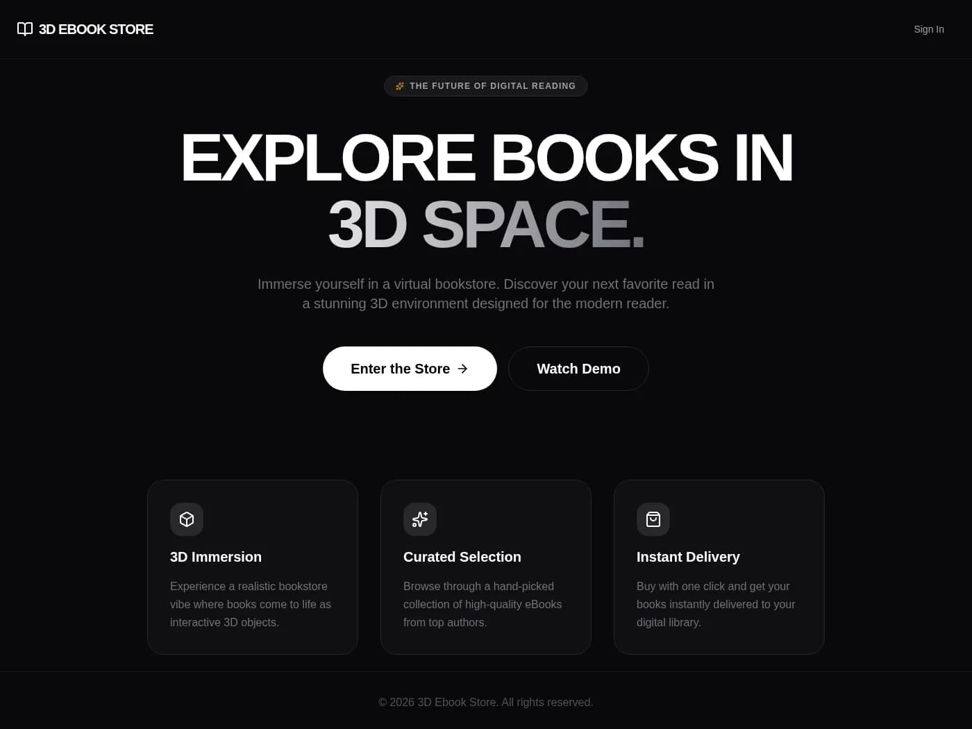 3D Ebook Store