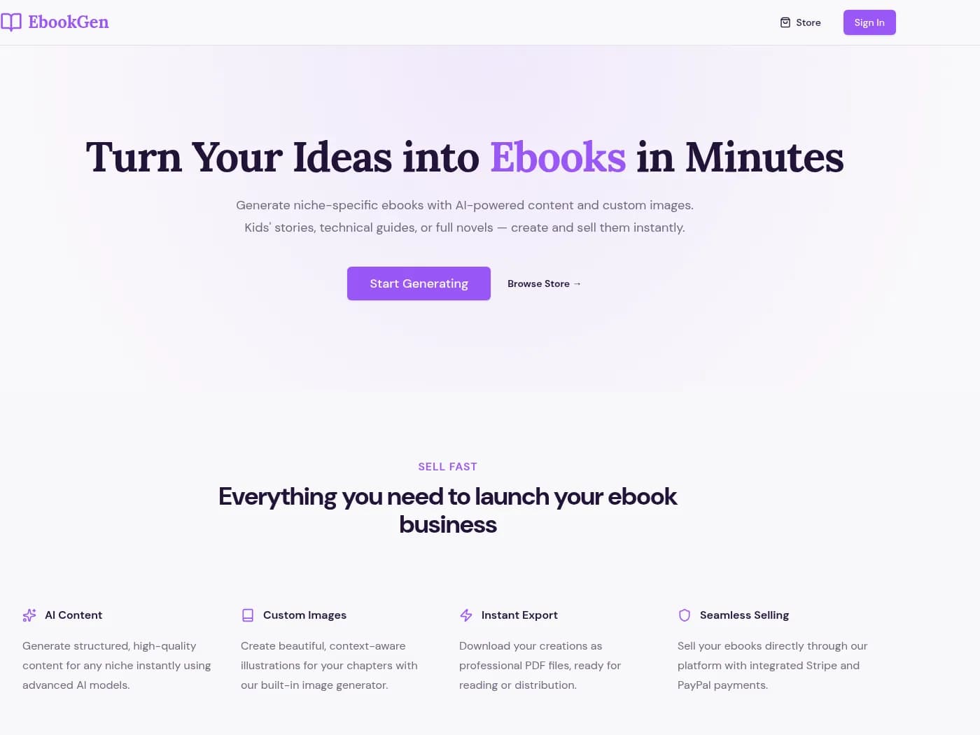 EbookGen SaaS Platform