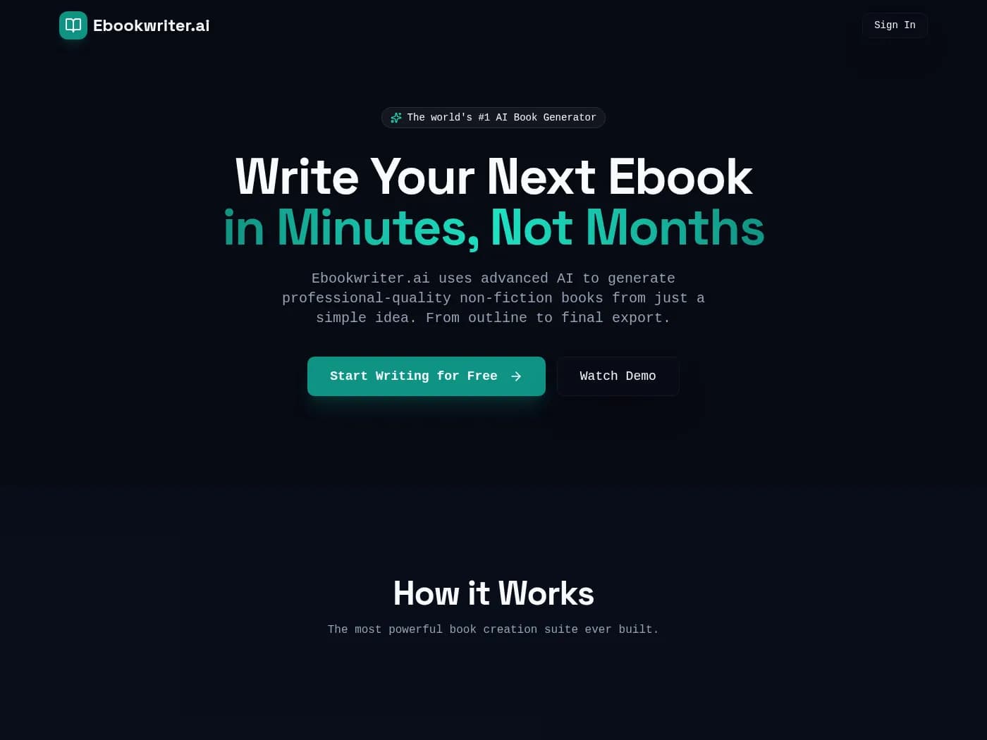 Ebookwriter.ai Generator