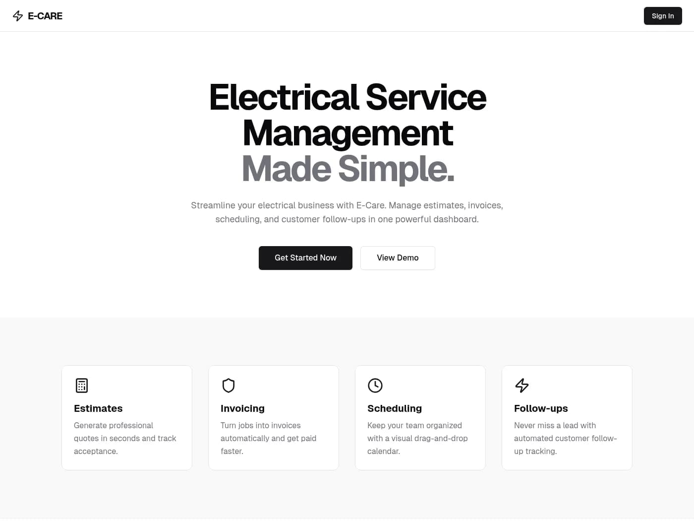 E-Care Service Manager