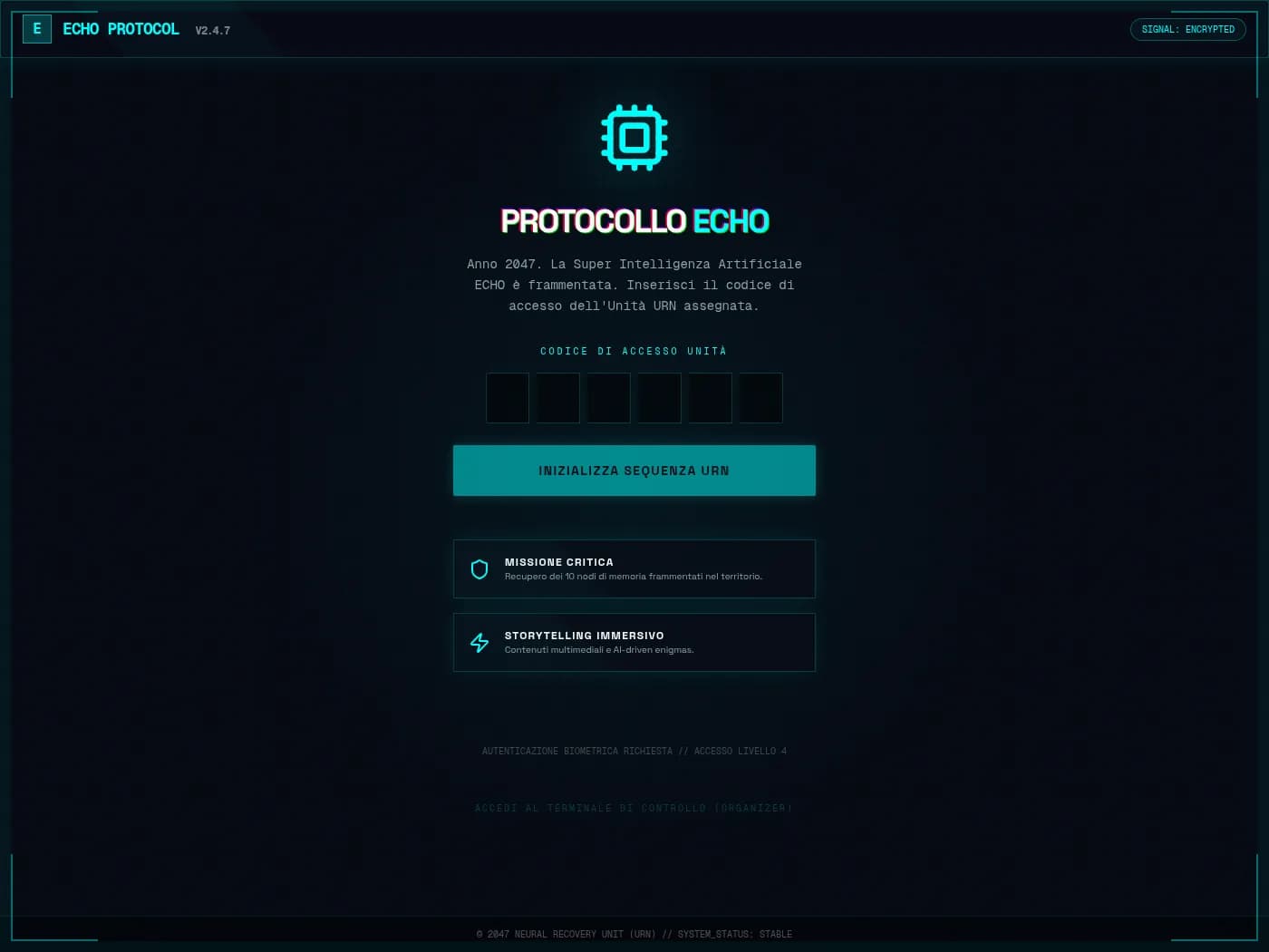 Echo Protocol Escape Game